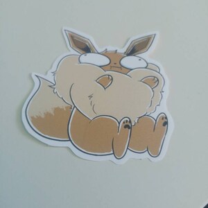 Pokemon Eevee Goofy Sticker - Etsy