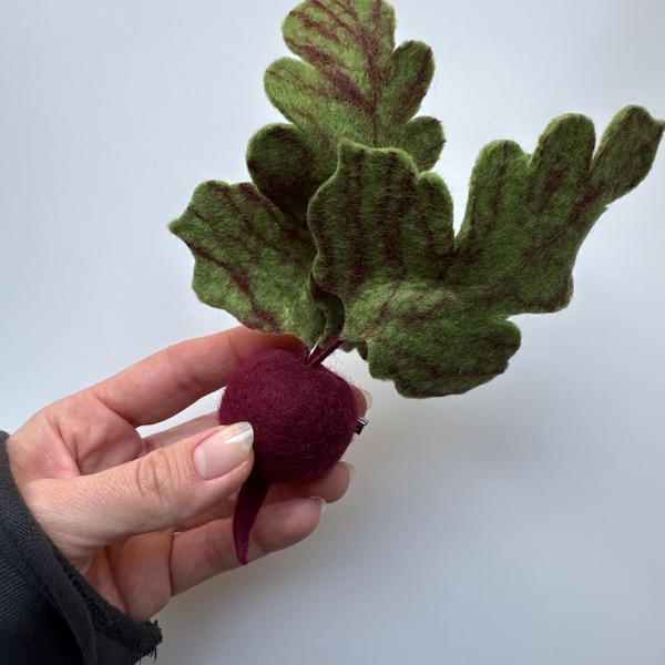 Felted Beet Brooch Felt Vegetables Beet Felted Brooch Felt Beet Brooch ...