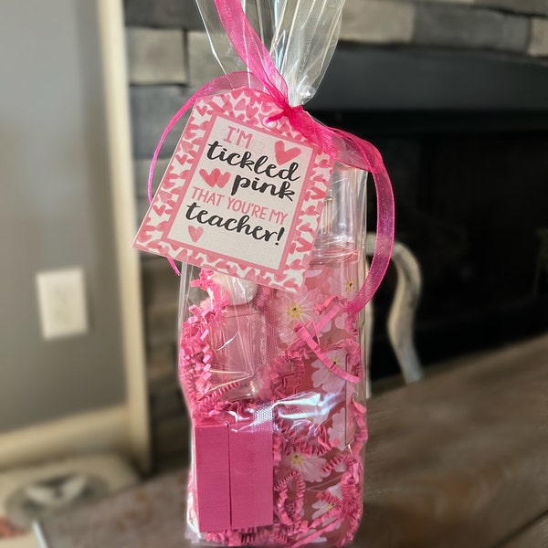 Tickled Pink Teacher Valentine's Day Tags. I'm Tickled Pink That You're ...