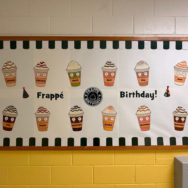 Coffee Shop Growth Mindset Classroom Poster Bulletin Board Kit, High ...