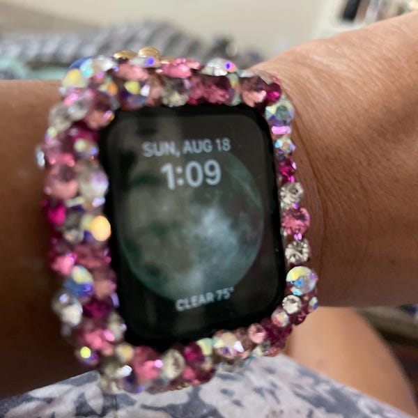 Custom Luxe Crystal & Pink Crystal Encrusted Phone Case, High End ...