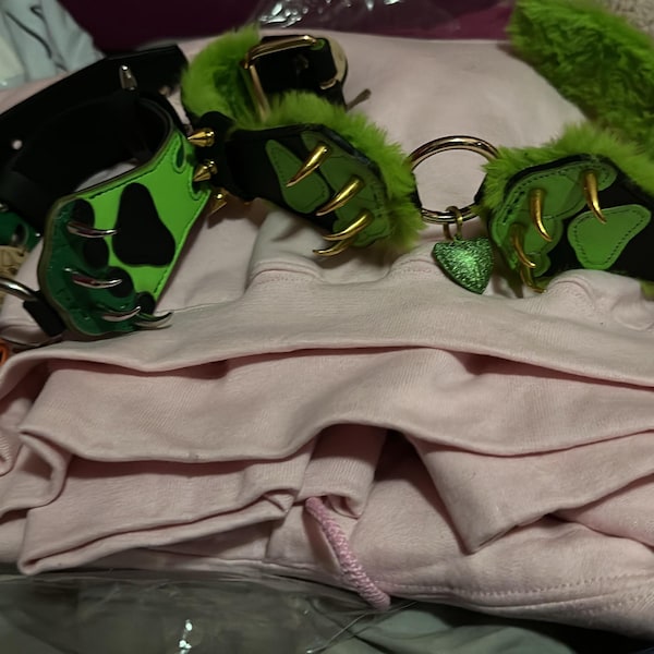 Made to Order! Leather Collar With Cats, Collar for Humans, Collar for ...