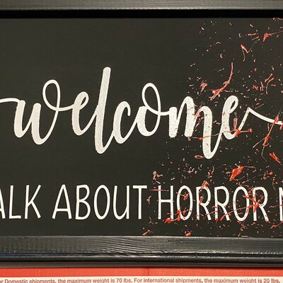 Horror Movies Welcome Sign - Etsy