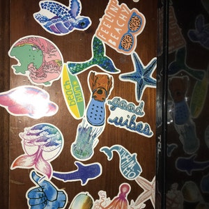 BEACH STICKER PACK Beach Stickers Aesthetic Stickers Boho | Etsy