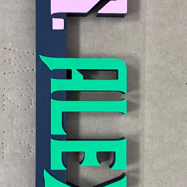 3D Printed Wicked Style Custom Name Plate - Etsy