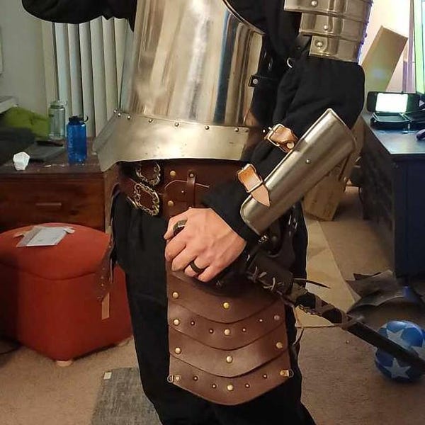 Tasset Belt - Larp Leather Armor - Hero Belt - Etsy