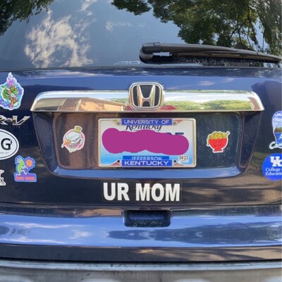 Funny ur Mom Bumper Sticker, Window Decal Sign Your Mom JDM Rude ...