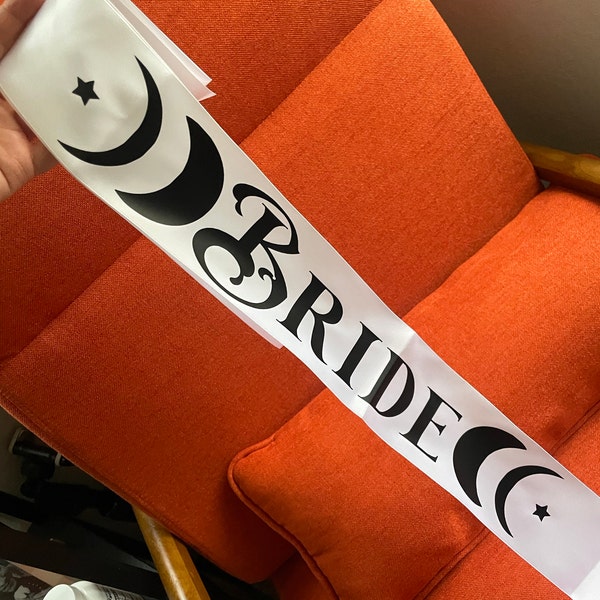 Bride Sash,brides Coven Sash, Bachelorette Sash, Gothic Bridal Party ...