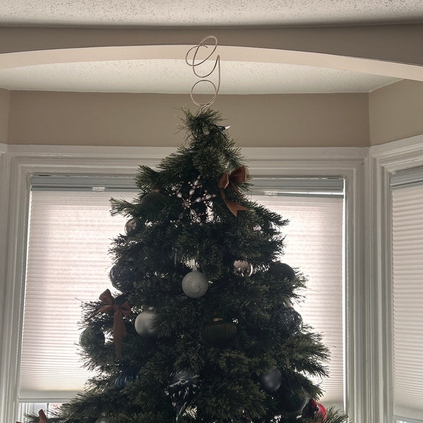 Monogram 7" Wire Tree Topper A-Z - | Custom Personalized Wire Initial ...