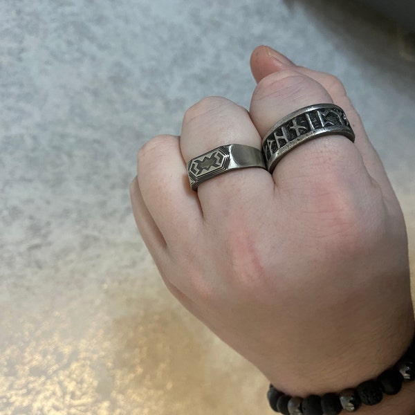 Dwarven-inspired 925 Sterling Silver Ring | Handmade Fantasy ...