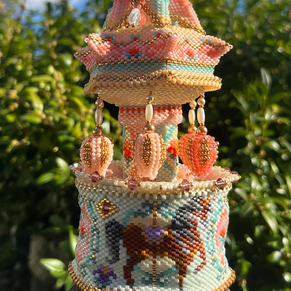 Carousel Horse Pen Wrap Bead Pattern, Pilot G2 Pen Wrap Beading Pattern ...