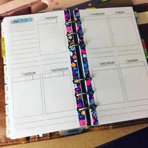 PRINTABLE Weekly Insert for Personal Planners Week on 2 Pages WO2P ...
