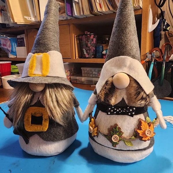 Thanksgiving PILGRIM Gnome PDF Sewing Pattern, Fall Decor, Thanksgiving ...