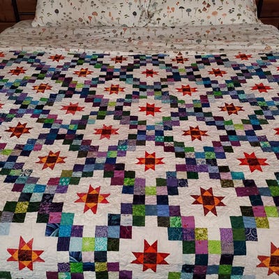 Queen Size Patchwork Quilt, King Size Patchwork Quilt, Scrap Quilt ...