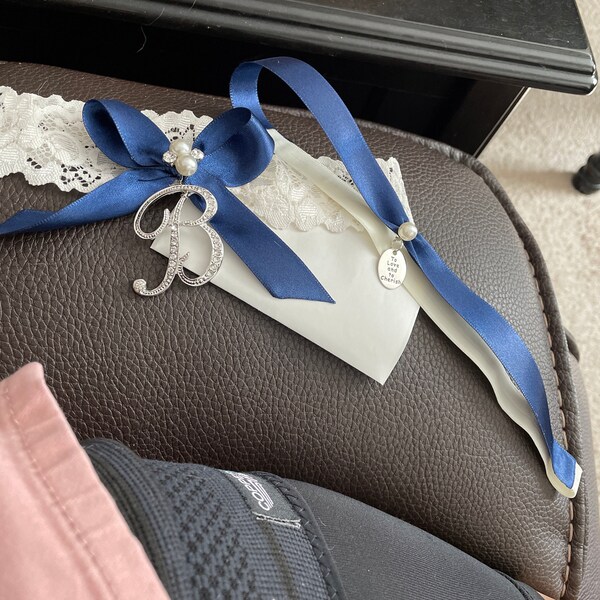 Dusty Blue Garter Something Blue Garter French Blue Wedding Custom ...