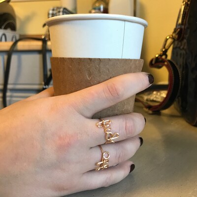 Fuk off Ring, Wire F Word Ring, F off Ring, Set of 2 Rings, Mature ...