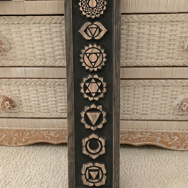 Chakras Wood Carving, Chakra Sign, Chakra Symbols, Meditation, Reiki ...
