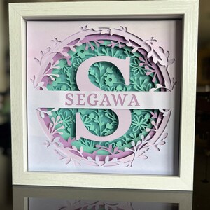 3D Split Monogram A-Z Shadow Box Custom Name Alphabet Family - Etsy