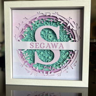 3D Split Monogram A-Z Shadow Box Custom Name Alphabet Family - Etsy
