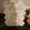Acrylic Cake Menu Sign | Wedding Cake Flavors Sign | Cake Table Sign ...
