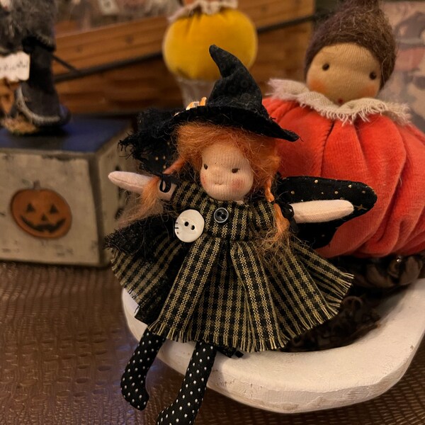 Artist Inspired Waldorf Butterfly Doll With Purple Body and Orange Hair ...