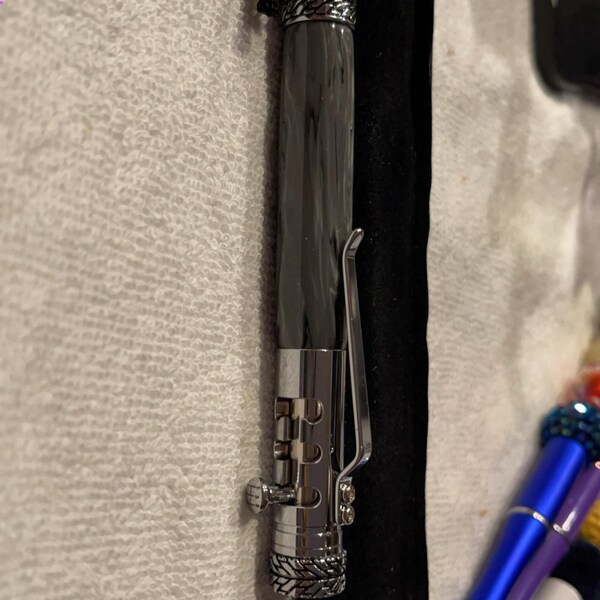 Pen, Gear Shift - 5 Speed With Reverse! Gray Marble Acrylic, Chrome ...