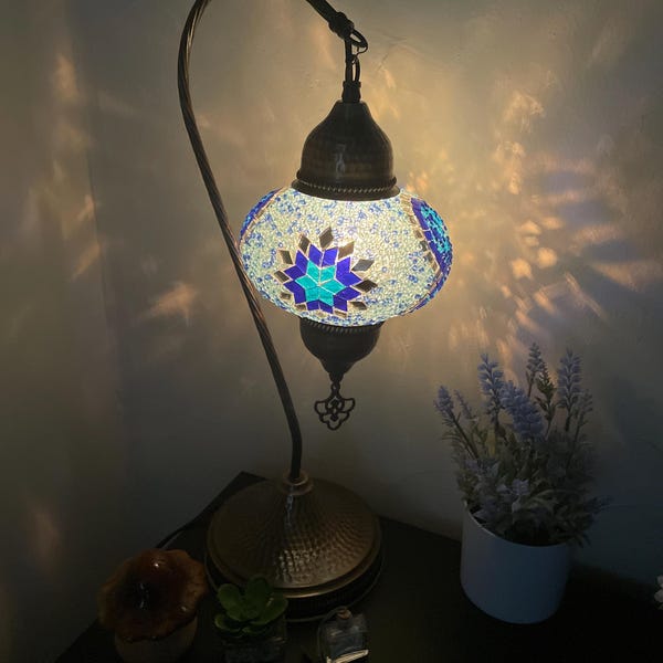 Antique Bedroom Bedside Lamp, Tiffany Lamp, Bohemian Lamp, Souvenir ...