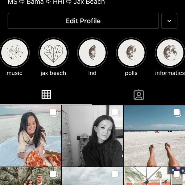24 Celestial Instagram Highlight Cover Icons Moon Phases Highlight ...