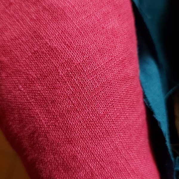 Linen Fabric Purple Color, Fabric by the Yard or Meter, Softened Washed ...