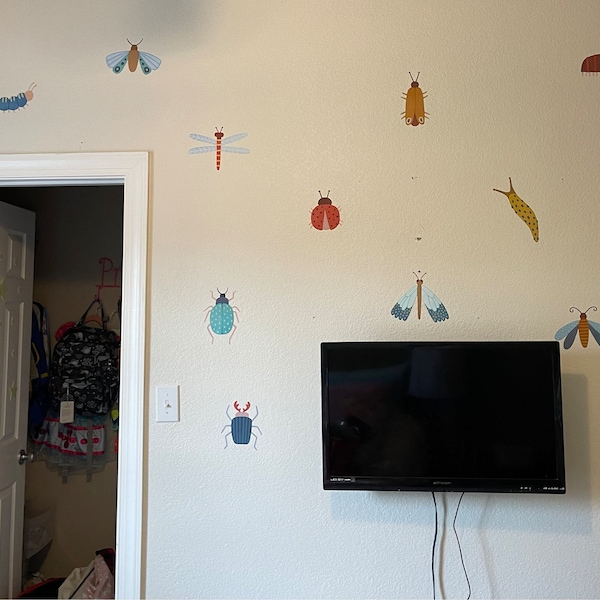 Bug Wall Decals - Insect Wall Art, Nursery Decor, Kids Room Decal ...