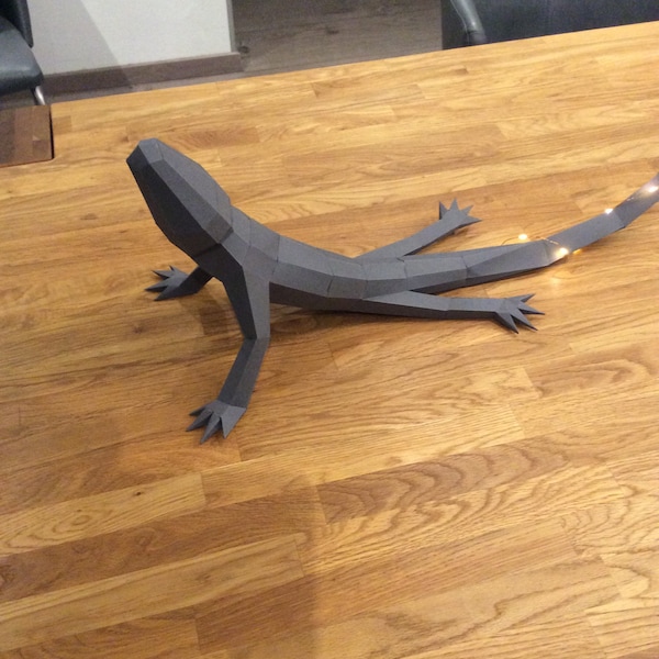 Papercraft Lizard, 3D Paper Craft Lacertian, Papercraft PDF Template ...