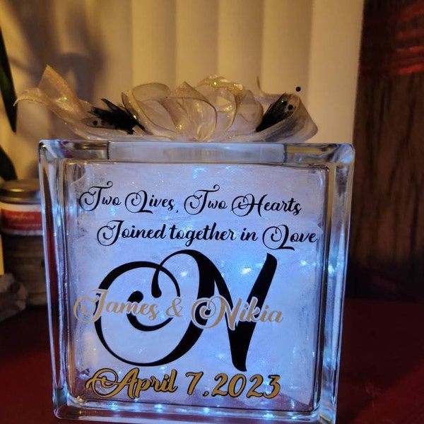 Memorial Glass Block - Etsy