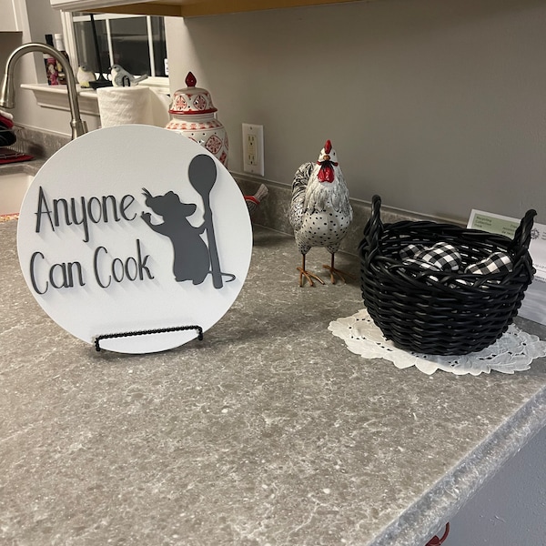 Anyone Can Cook Sign - Etsy