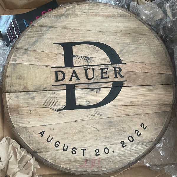 Whiskey Barrel Guest Book, Bourbon Barrel Lid, Bourbon Barrel Guest ...