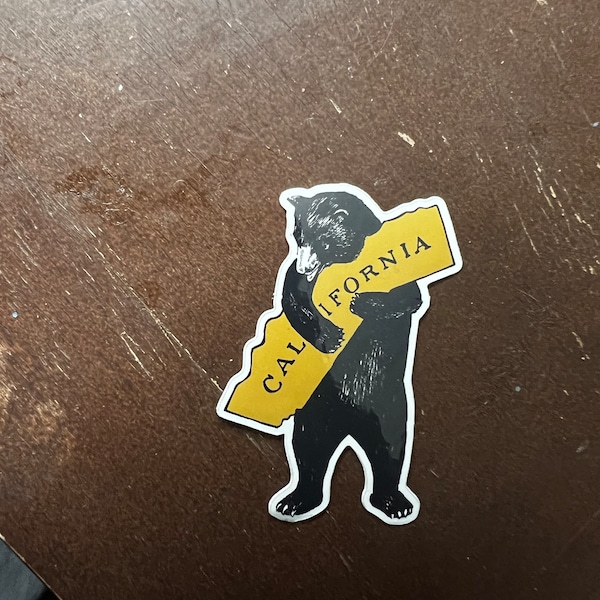 California Vinyl Sticker - I Love California Bear - Golden State - Etsy