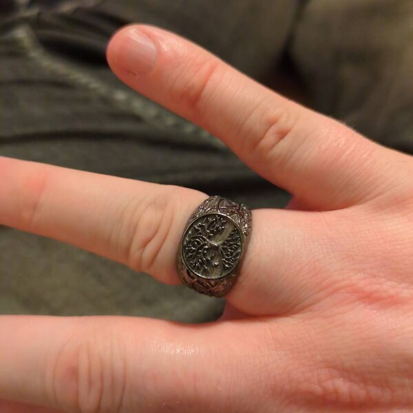 Greek Gods and Heroes Adjustable Ring, Oxidized Jewelry, Unique Mens ...