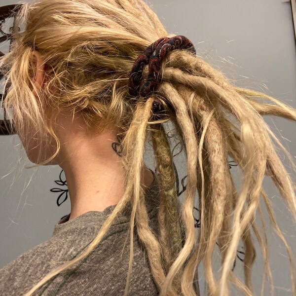 Plum Burgundy Paisley Bendable Dread Tie Spiral Dreads Hair Wrap ...