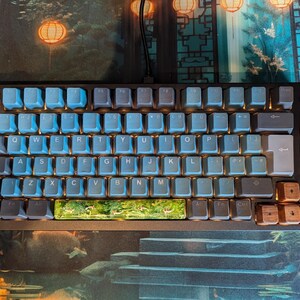 Handmade SA Profile Backlit Key Cap Hidden Fairyland Wood & Resin ...