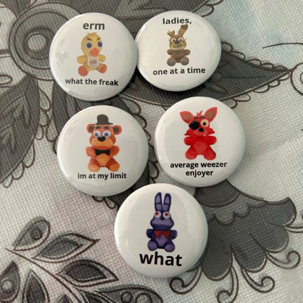 Five Nights at Freddy's 2 FNAF Meme Pins Plushie Meme Pins - Etsy