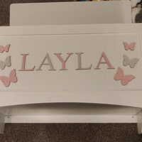 Personalised Toy Box Name & Embellishments. Pastel Name. Hot Air ...
