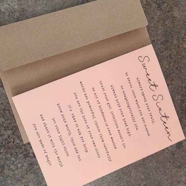 Sweet 16 Birthday Card, Daughter Sweet Sixteen Birthday Card, 16th ...