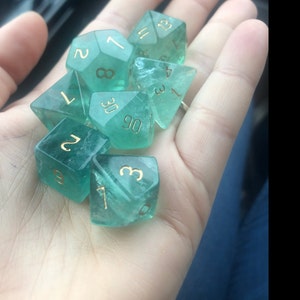 Green Fluorite Gemstone Dice Chlorophane Hand Carved | Etsy