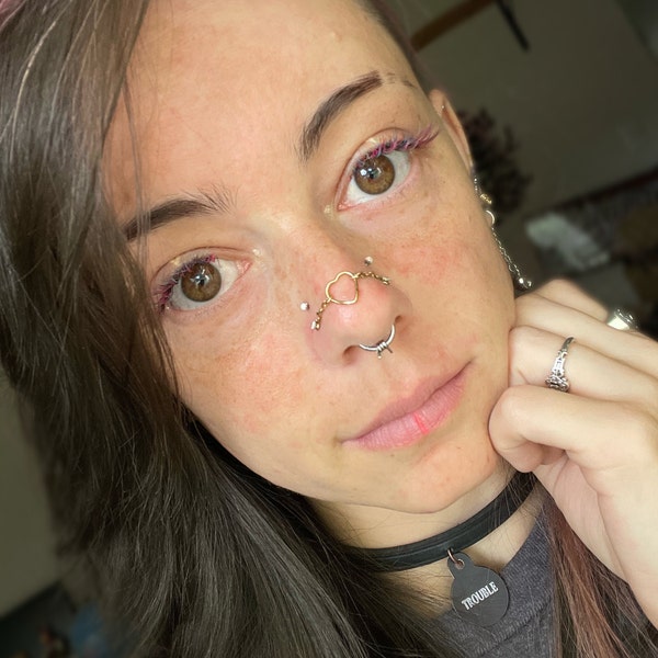 BARBED Wire Captive Bead Navel Belly Ring Hoop - VARIETY 14 Gauge - 14k ...