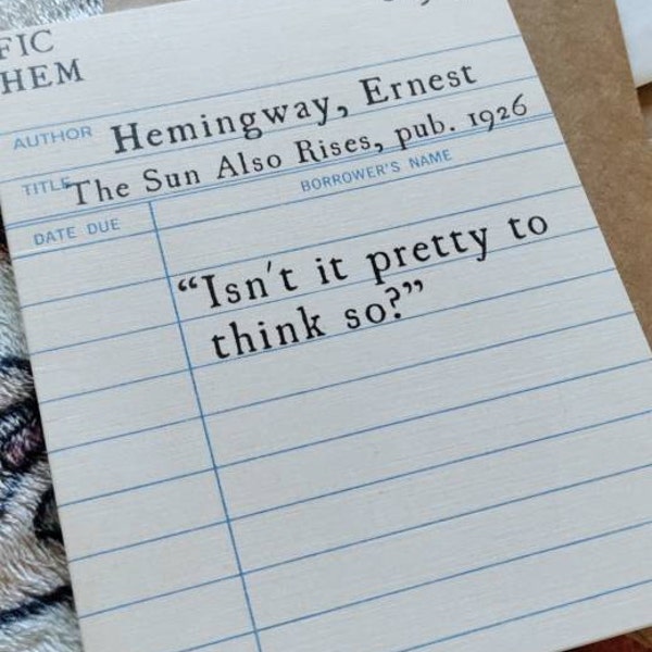 Custom Quote Library Card, Personalized Library Card, Book Lover Gift ...
