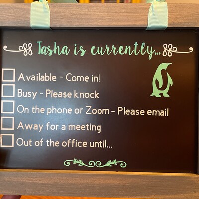 Office Message Board Sign,unavailable Sign,not Here Door Sign,i'm ...