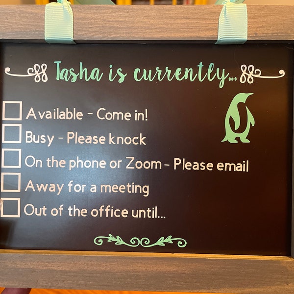 Office Message Board Sign,unavailable Sign,not Here Door Sign,i'm ...