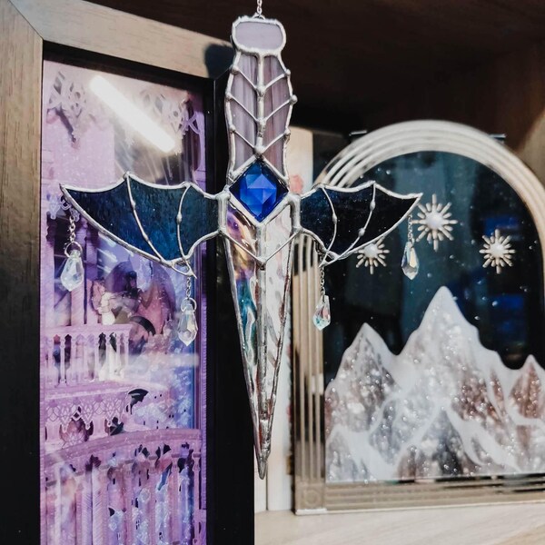 Acotar Inspired Book Stack Pattern, Stained Glass Pattern, Book Stack ...