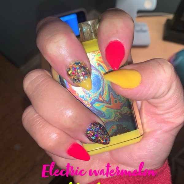 Golden Hour- Dip Powder, Yellow Dip Powder, Nail Dip Powder, Acrylic ...