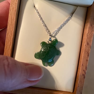Jade Turtle Pendant, Canadian Jade 20mm - Etsy