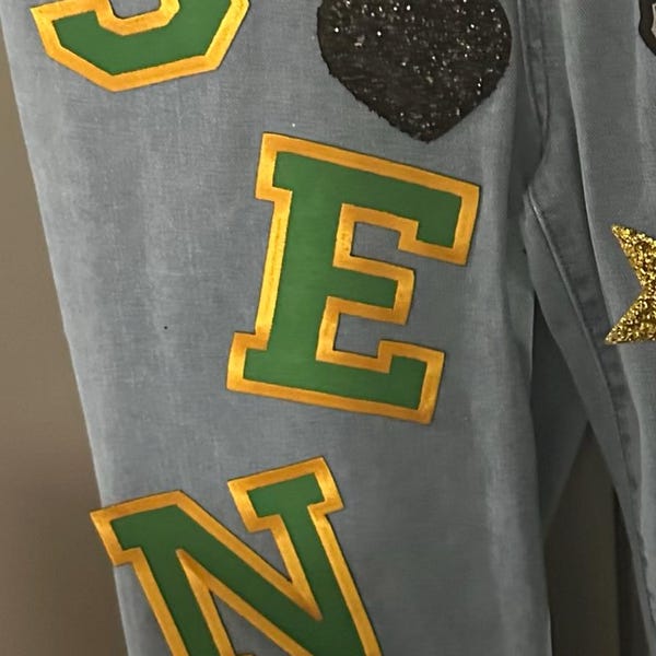 High School Varsity Numbers Patch College Letterman Jacket Embroidered ...